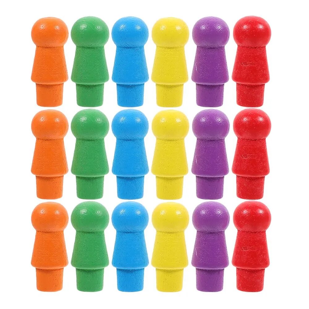 Набор цветных деревянных фишек для настольных игр, 120 игровых фигурок