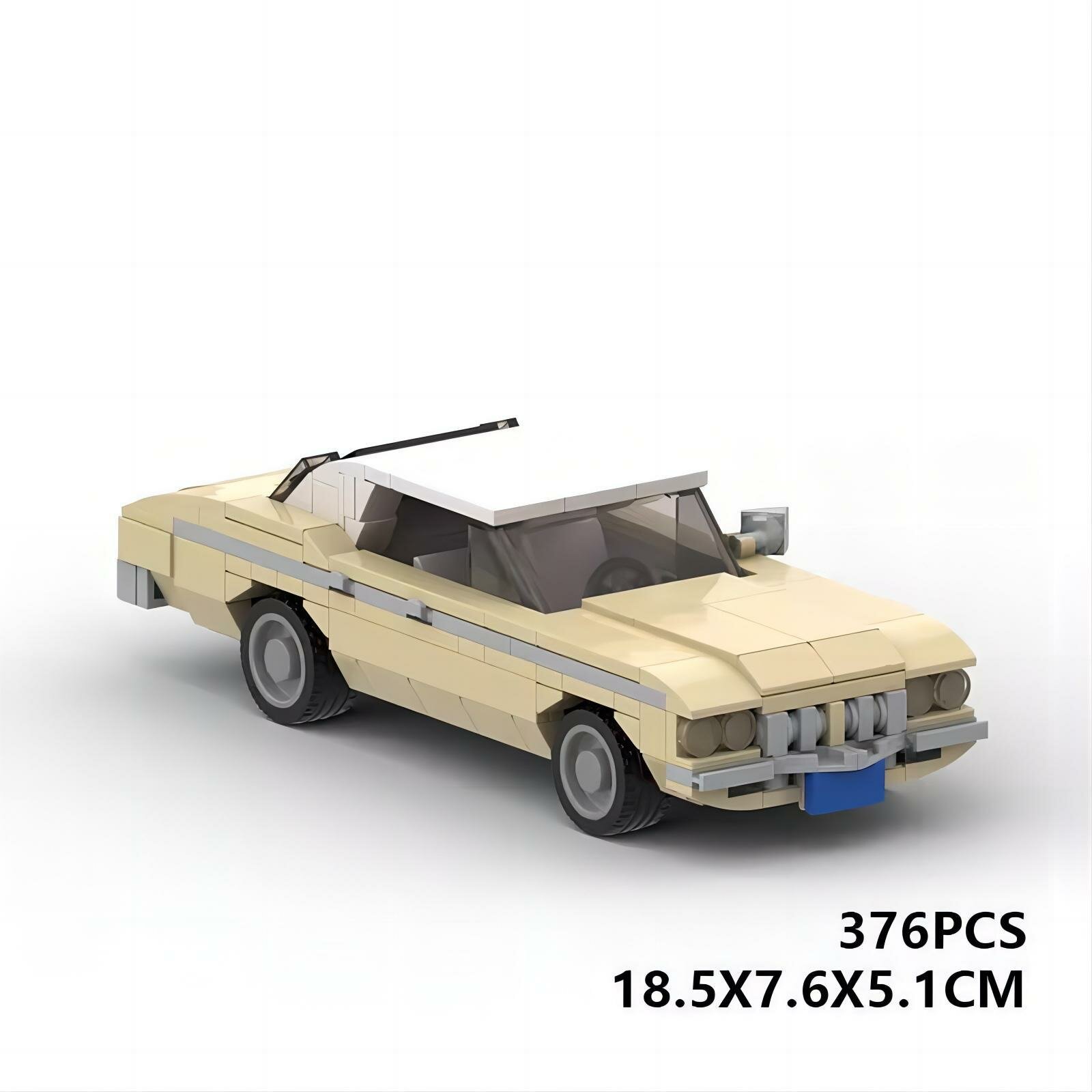 MOC-87354 Movie Brick Car 1973 Oldsmobile Delta в сборе, модель мальчика