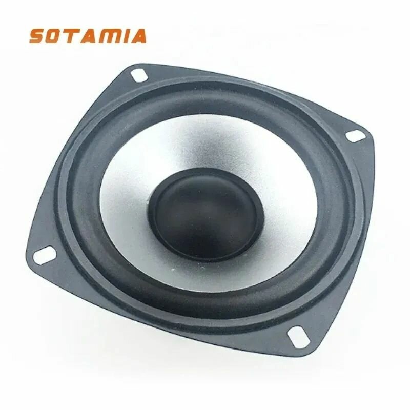 SOTAMIA 1Pcs 4-дюймовый Полнодиапазонный низкочастотный динамик 6 Ом 20 Вт, HIFI Басовый Аудио-музыкальный громкоговоритель для домашнего кинотеатра