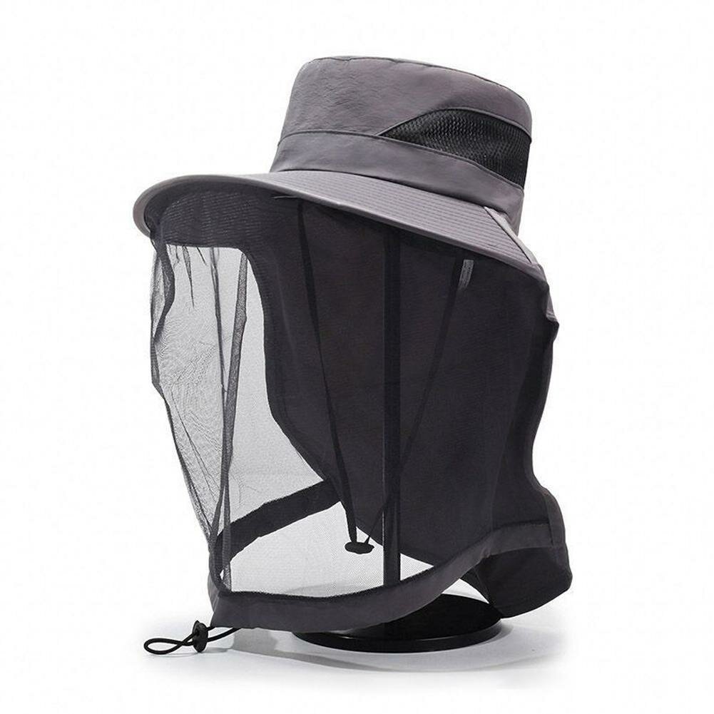 Противомоскитная шляпа с сеткой и накидкой летняя панама с широкими полями для рыбалки, походов и пчеловодства, защита от комаров и солнца