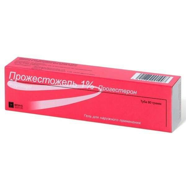 Прожестожель гель для наружного применения 1% 80г+Аппликатор-дозатор