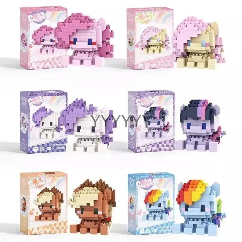 My Little Pony Пластиковый набор конструкторов 6шт, Пони из блоков
