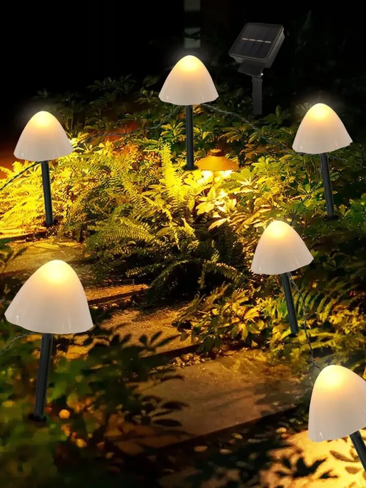 Светильник уличный LED, 3-5 м, 10 LED ламп, на солнечной батарее, IP45, белый