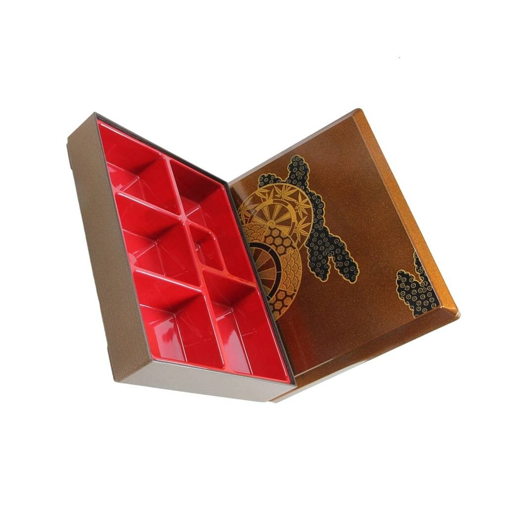 Японский бенто-контейнер с 5–6 отделениями, Золото - B