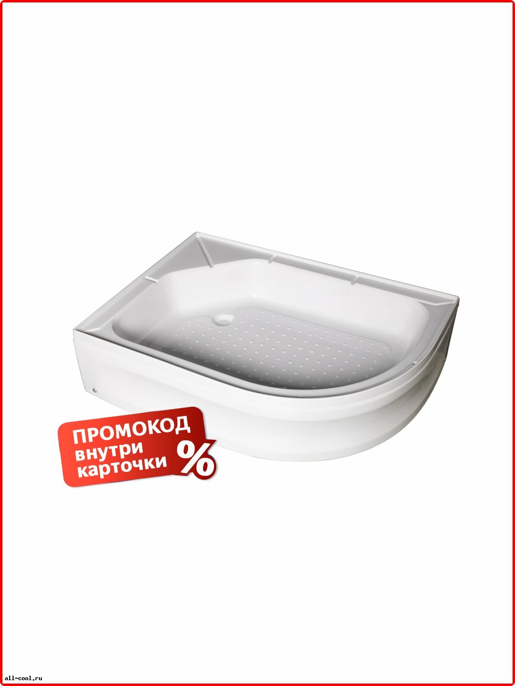 Душевой поддон WEMOR Dorotea 90x70 средний, акрил, асимметричный, левый, белый