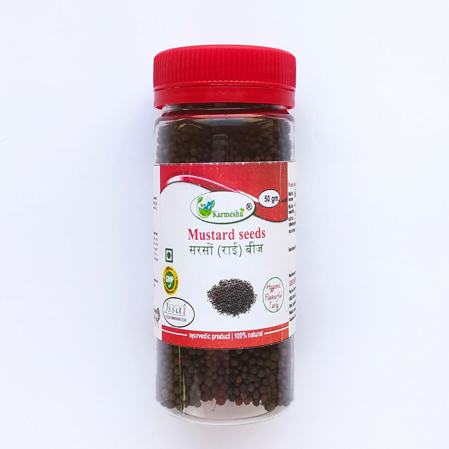 Горчица целая Кармешу ( Mustard seeds Karmeshu) 50 гр Коричневая банка