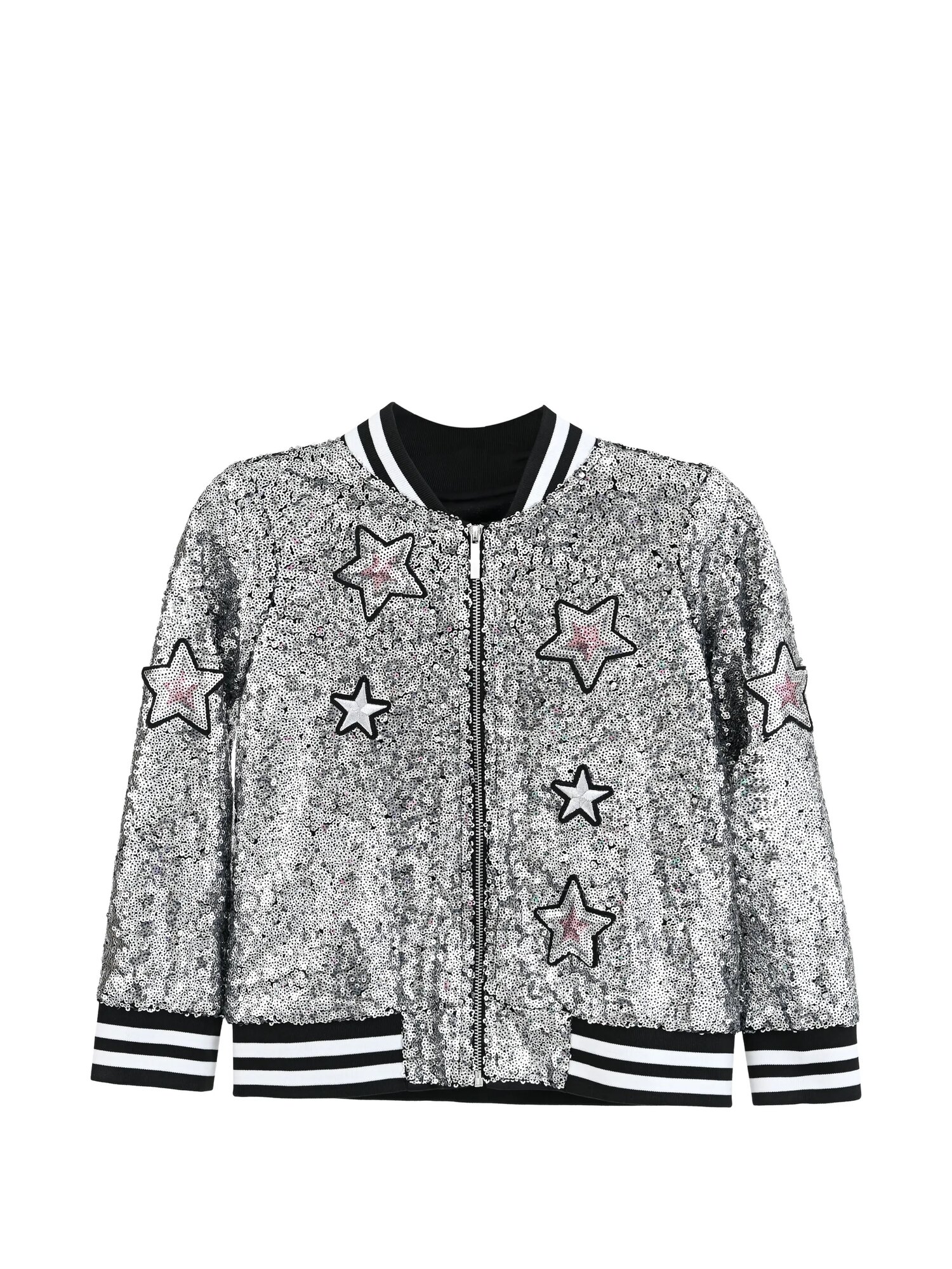 Бомбер Sequin star bomber jacket
