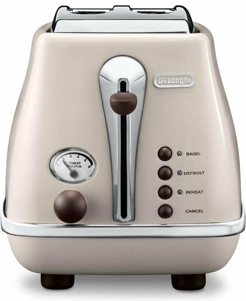DeLonghi Тостер CTO 2003 900 Вт тостов - 2, бежевый