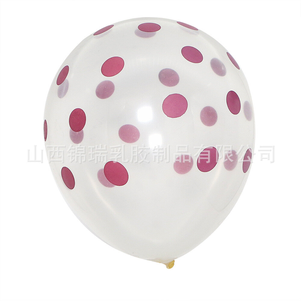Яркие прозрачные шарики в горошек, из утолщенного латекса, для украшения детских дней рождений, круглой формы с разноцветными точками.