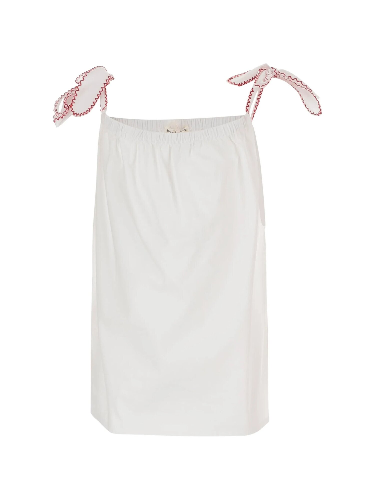 Топ BABE & TESS Embroidered-straps cotton top