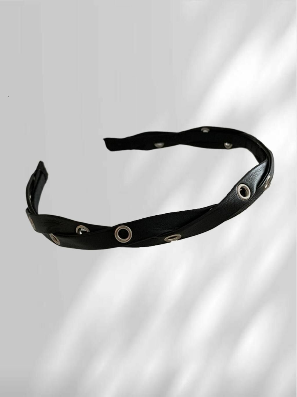 Кожаные эластичные повязки на голову, Черный