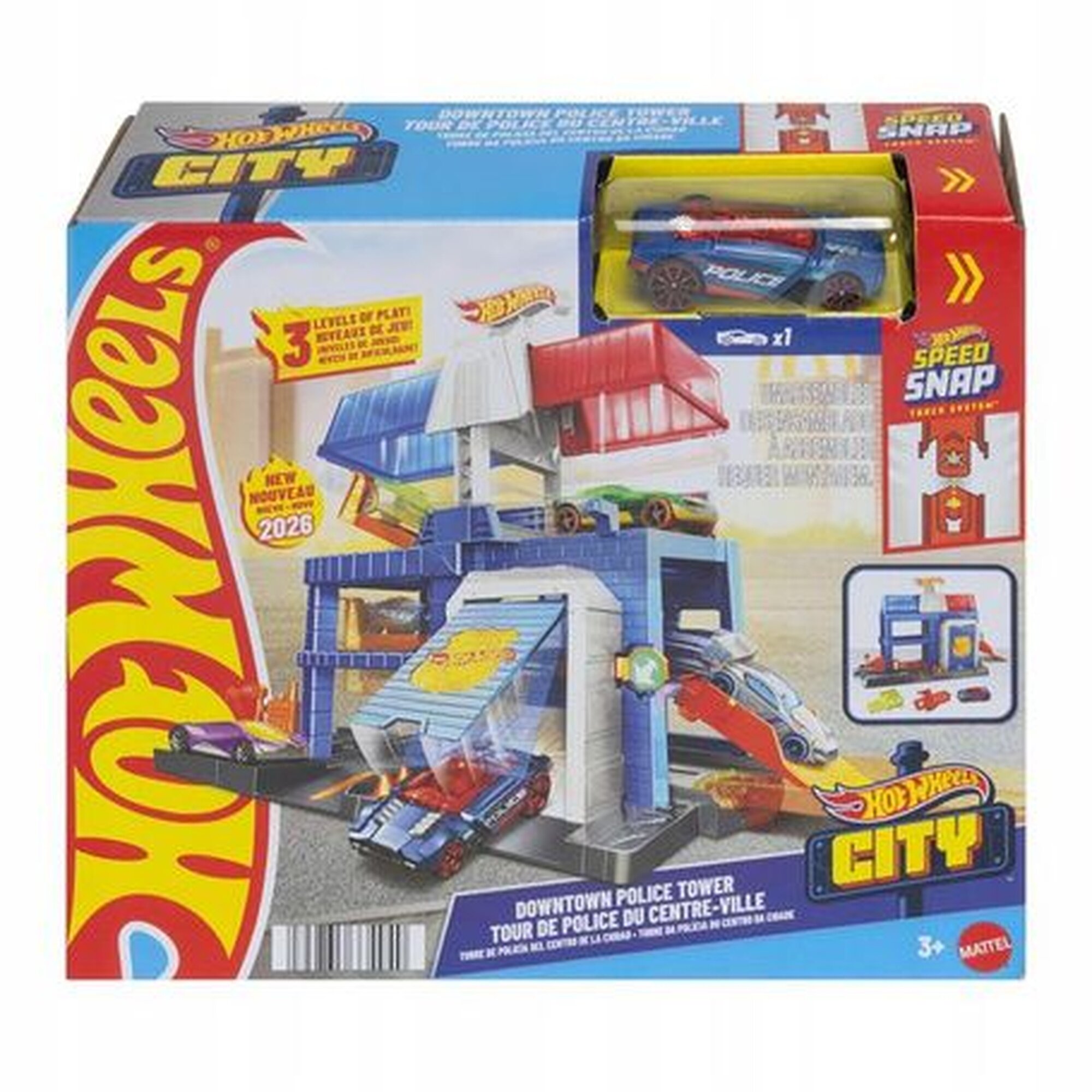 Набор Hot Wheels - City Police Station Set/Городской полицейский участок + машинка - Хот Вилс JHL74