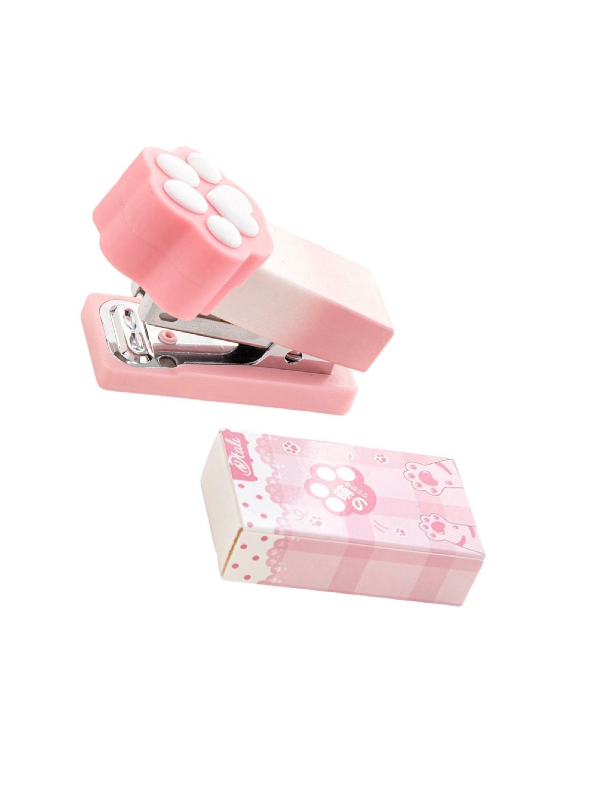 Мини-степлер Cute Cats Paws в форме кошачьих лапок для канцелярских принадлежностей в офисе и школе