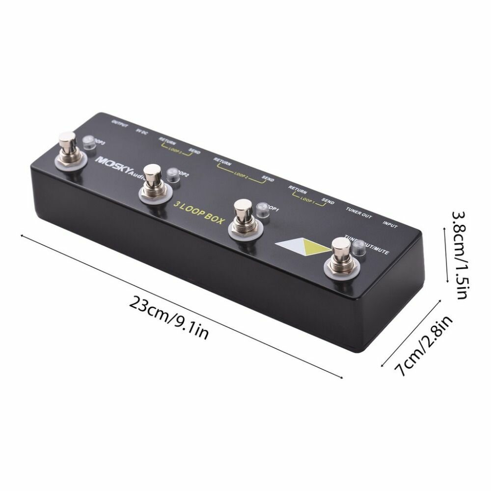 MOSKY 3-Loop Гитарная Педаль Эффектов С True Bypass Loop Switcher С Выбором Каналов — фото 1