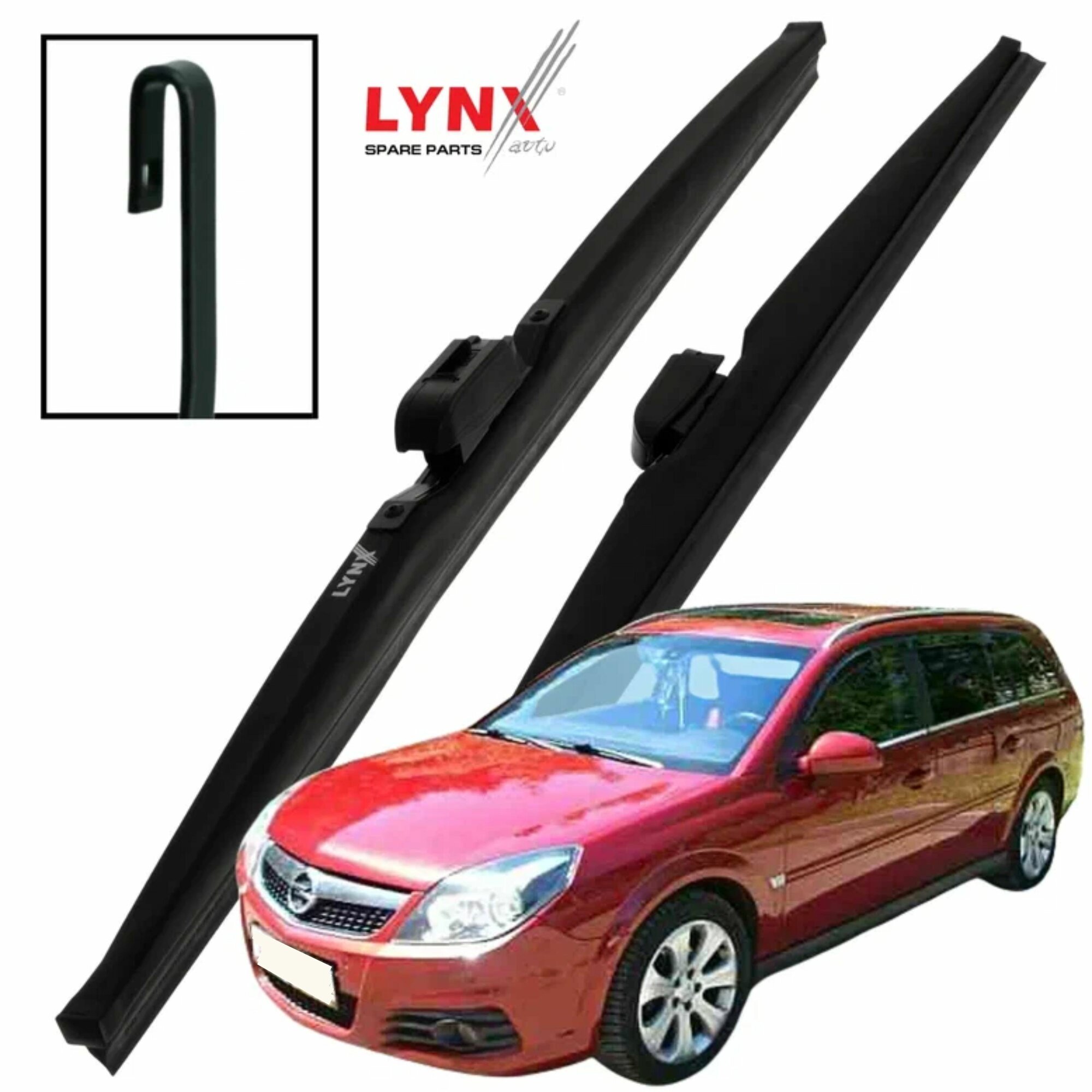 Дворники Opel Vectra C / Опель Вектра универсал рест. 2005 2006 2007 2008 Щетки стеклоочистителя зимние LYNXauto 600мм-480мм к-т 2шт.