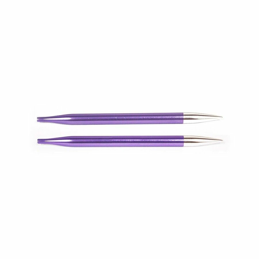 Спицы KnitPro "Zing" (съёмные, круговые), диаметр 7 мм, алюминий, цвет фиолетовый