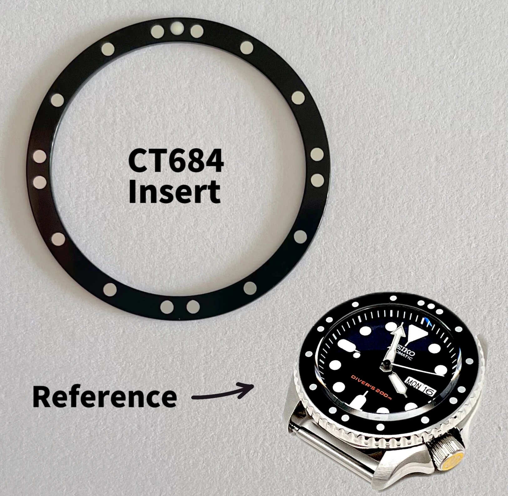 Вставка безеля CT684 для SKX007/SRPD 38 мм