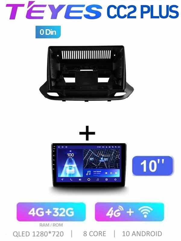 Магнитола 10" Teyes CC2 Plus 4/32 Gb для Chevrolet Menlo 2020-2022