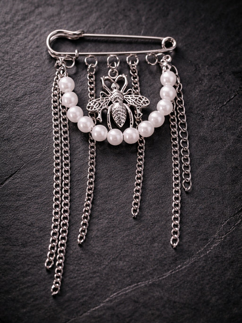 Брошь, жемчуг имитация