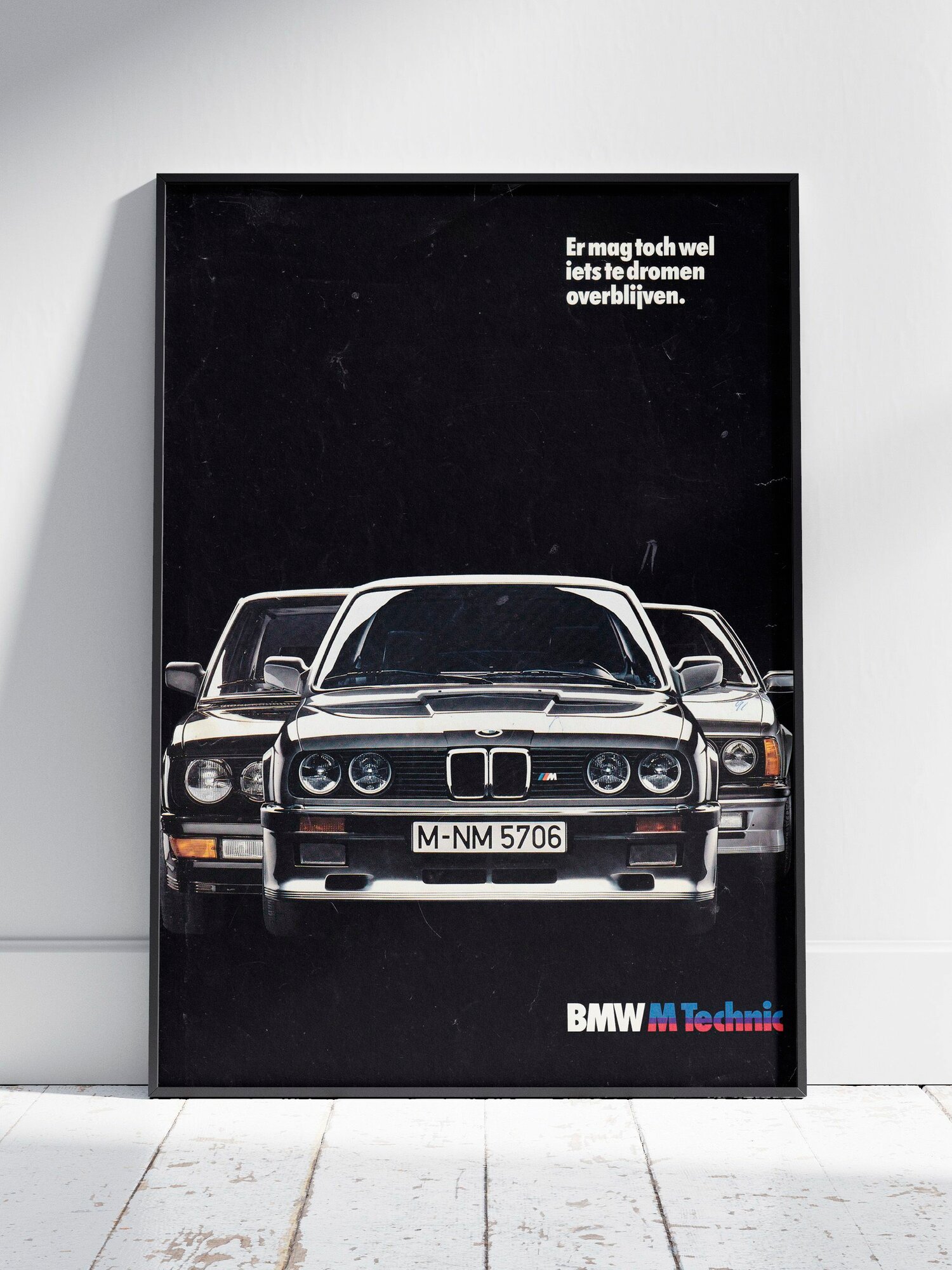 Плакат на стену для интерьера Марки Машин (БМВ - BMW 4) - Постер по автопроизводителям формата A4 (21x30 см)