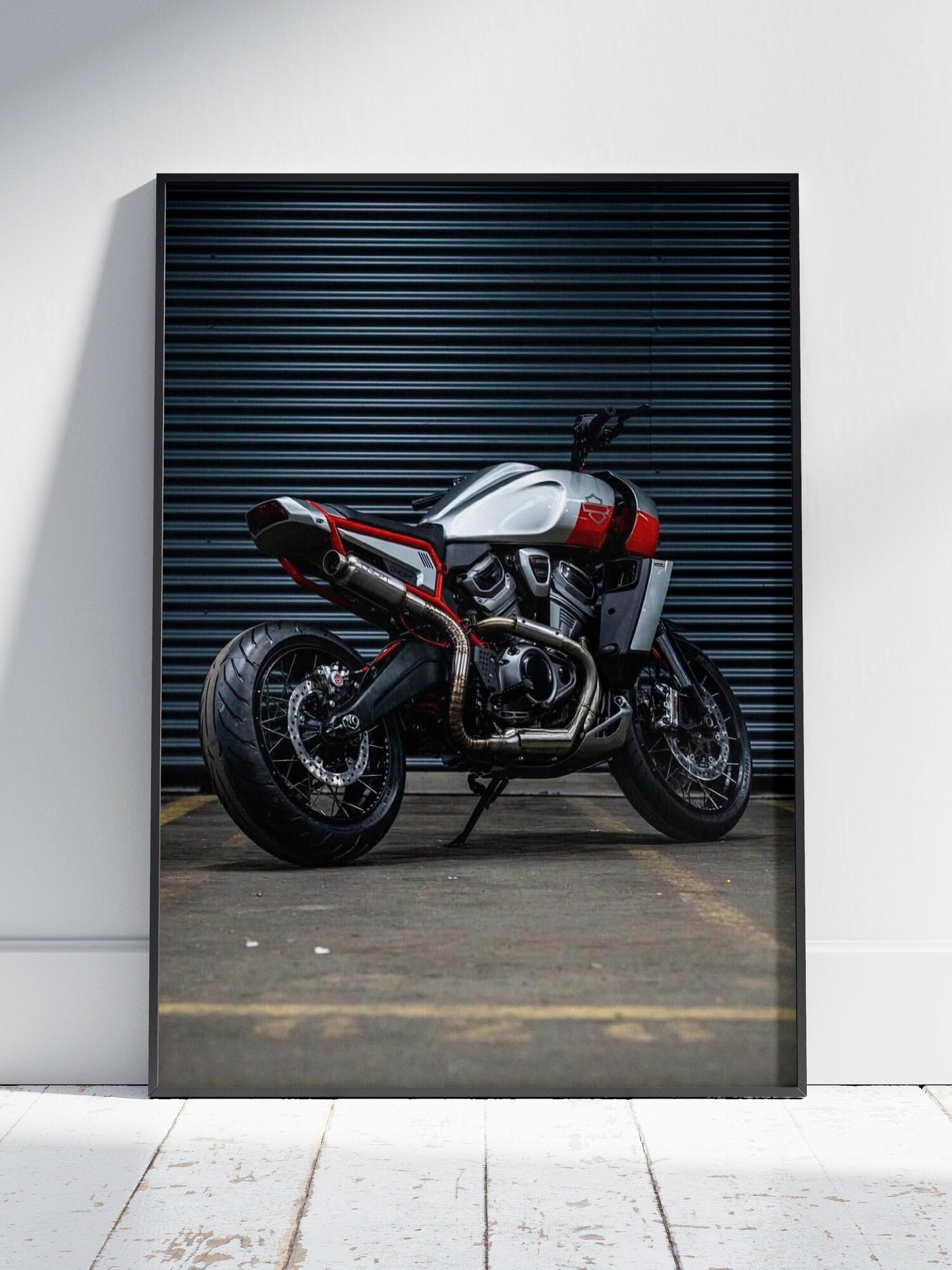 Плакат на стену для интерьера Авто и Мото (Харлей Дэвидсон Кастом 1250 - Harley Davidson Custom 1250 1) - Постер по транспорту формата A4 (21x30 см)