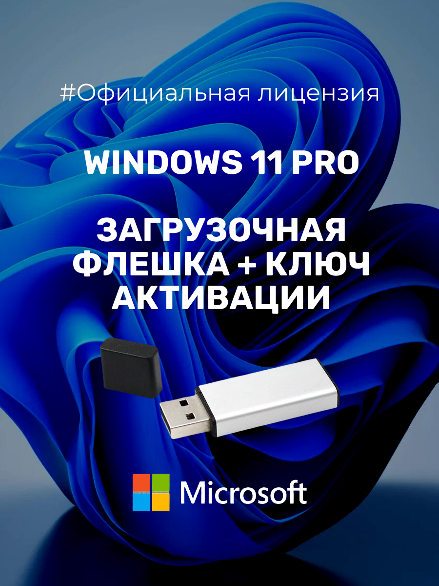 Установочная флешка Windows 11 Pro + Ключ активации + Microsoft Office 2024 Professional Plus LTSC