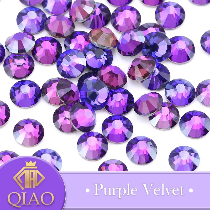 Стразы QIAO Purple Velvet, фиолетовые, SS10 - 1440шт