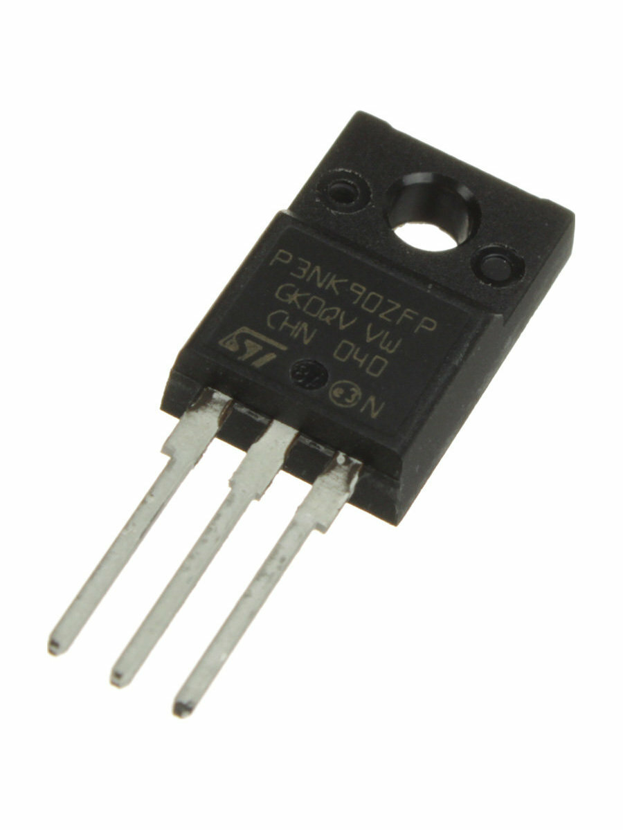 Транзистор STP3NK90ZPF TO-220F STM (N-канал 900В 3А 25Вт)