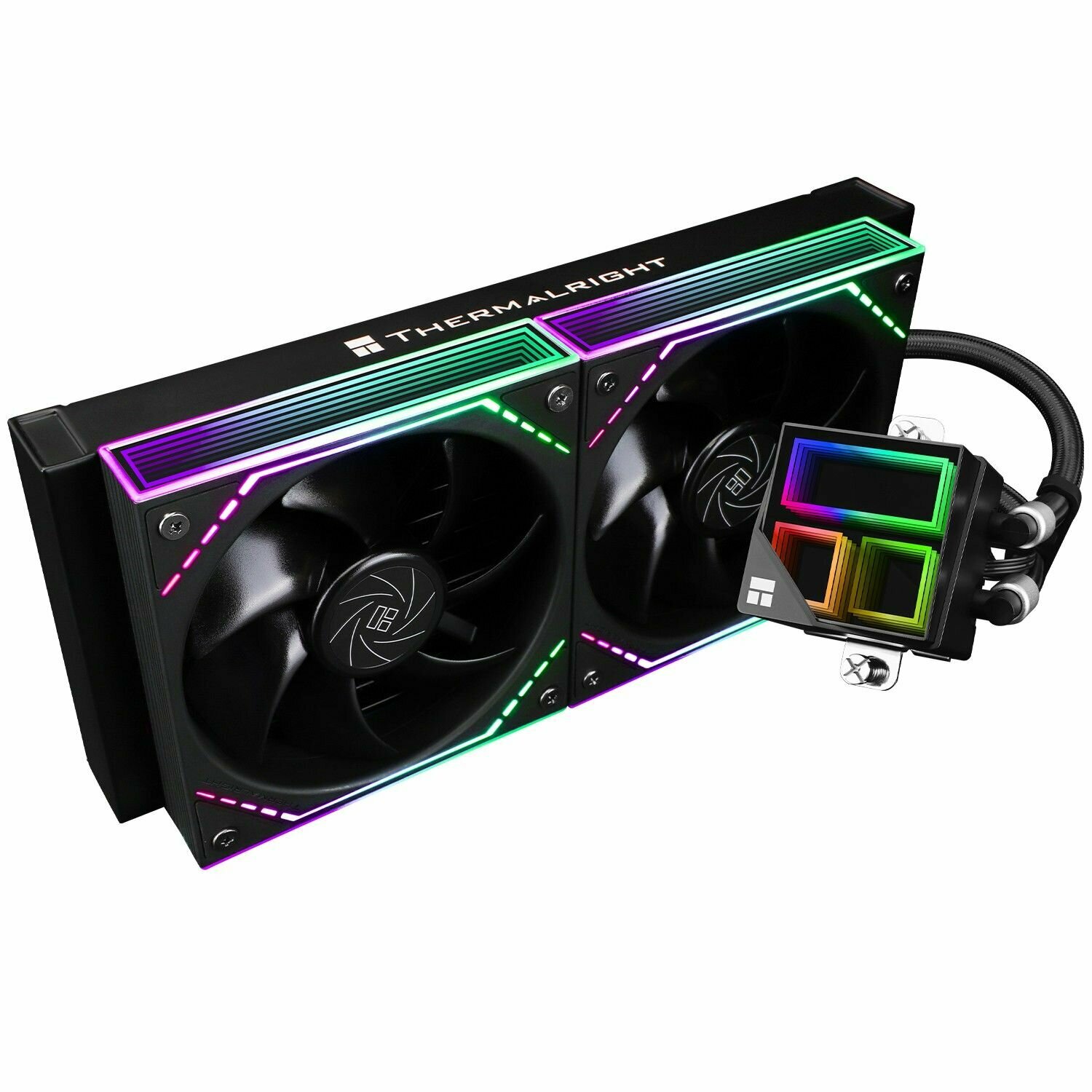 Thermalright Вентиляторы Система водяного охлаждения Frozen Infinity 240 Black 2x120mm ARGB PWM Fans TRFI240B