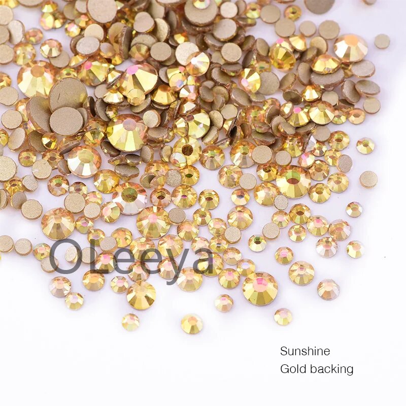 Стразы OLeeya Sunshine, золотые, SS20-14400pcs