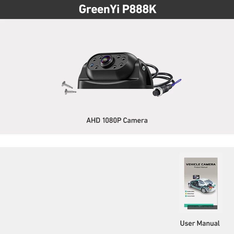 Простая в установке магнитная автомобильная камера заднего вида AHD1080P, 4Pin Cable Camera