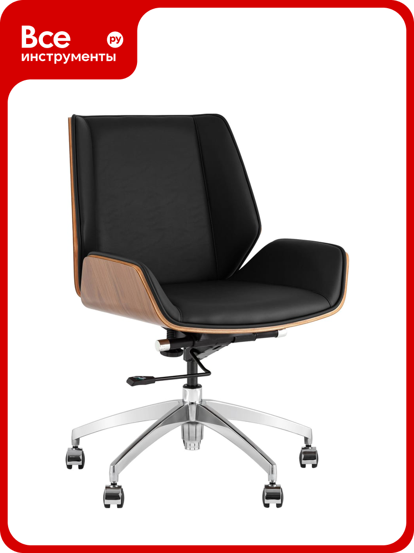 Кресло офисное Стул Груп TopChairs Crown SN, черный A312-A 8383-29 walnut back