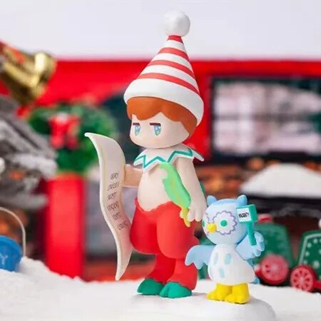 Рождественский эльф POP Mart Satyr Pantheon Lory Yurani Winter Series Коллекционная фигурка сюрприз, 10 см,