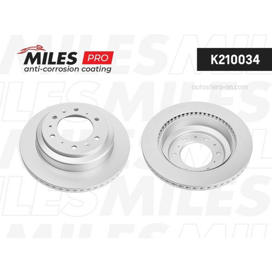 MILES K210034 Диск тормозной GREAT WALL POER зад. (с покрытием) PRO