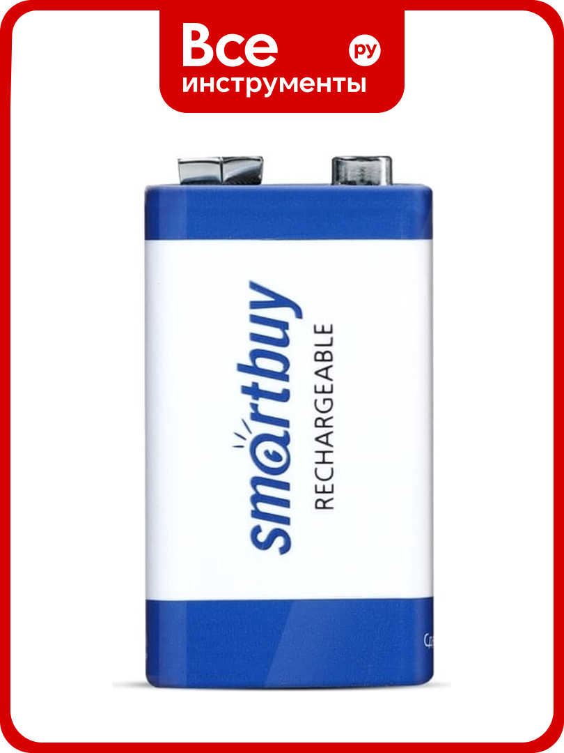 Аккумулятор Smartbuy nimh 9v /1bl 280 mah (25/200) SBBR-9V-1B280 никель‑металлогидридный кроновый тип