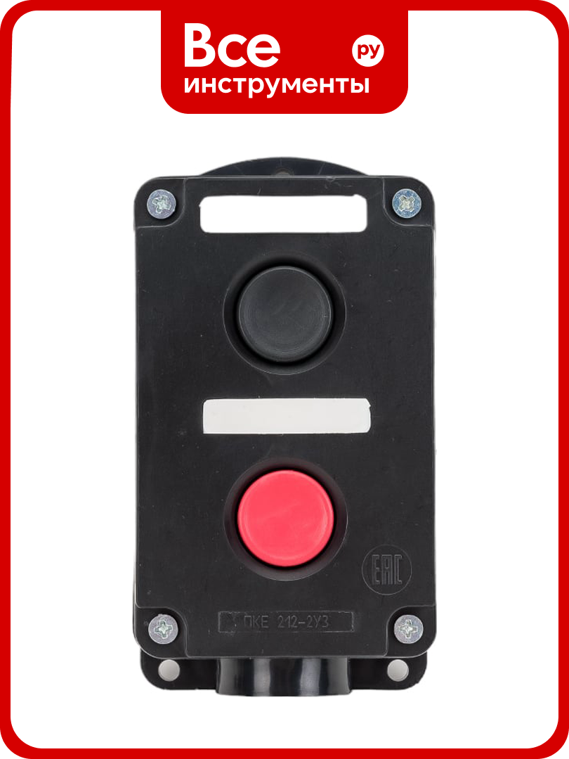 Кнопочный пост ПКЕ TDM ELECTRIC 212-2 У3, кнопки, IP40, силовой тип, пластиковый корпус, климатическое исполнение