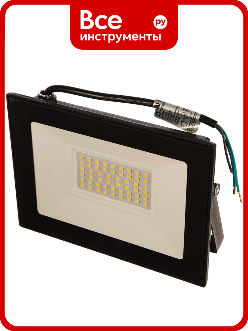 Прожектор Ultraflash LFL-7001 C02 черный LED SMD 230В, 6500К 13328 для наружного освещения
