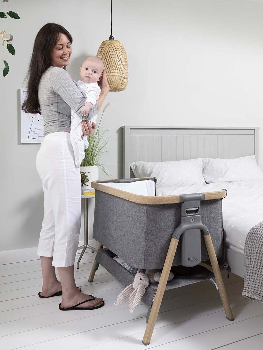 Колыбель Tutti Bambini CoZee Oak and Charcoal с колесами 211205/3590