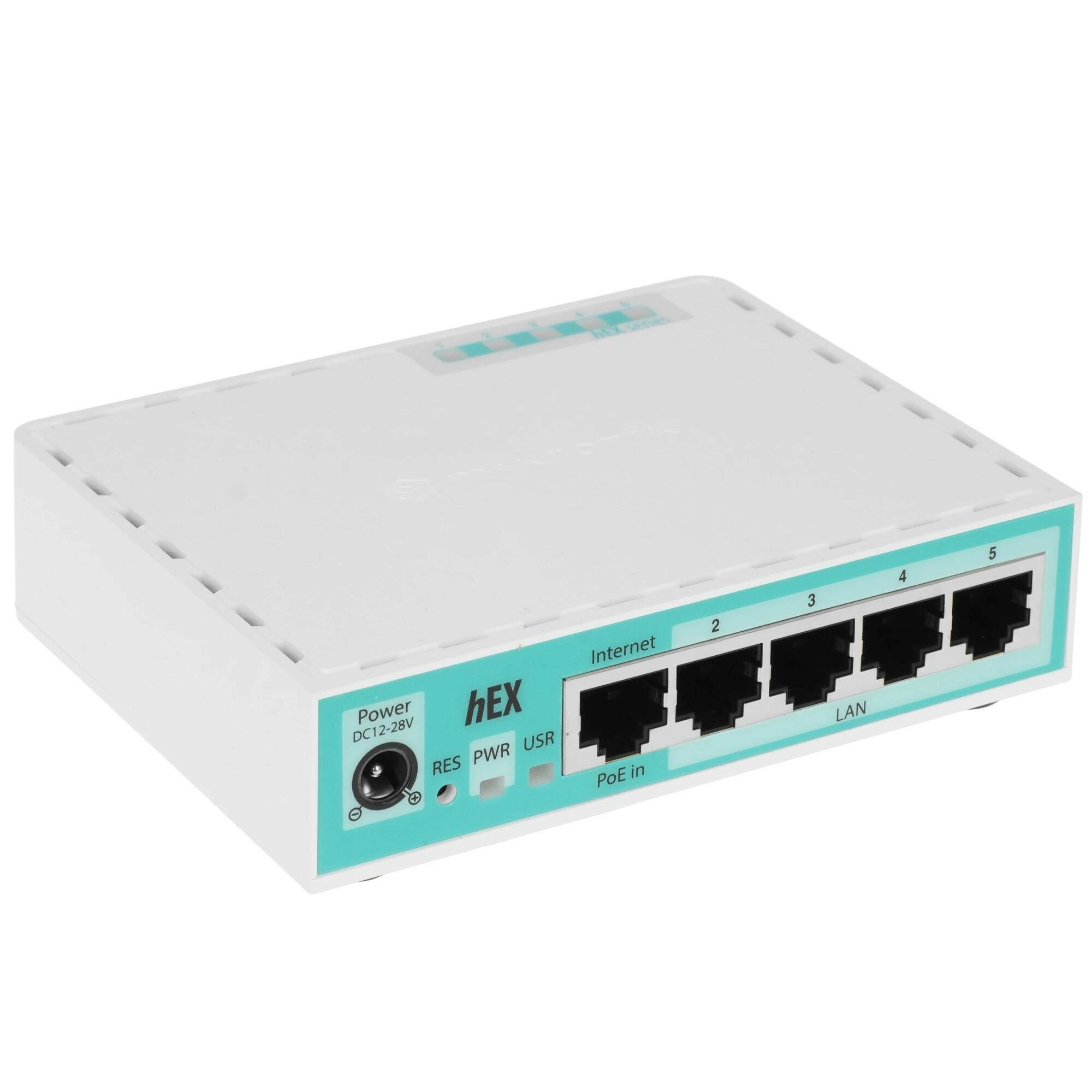 Роутер MikroTik hEX refresh E50UG гигабитный, 4xRJ45 1Гбит/с, 1xRJ45+PoE IN, 1xUSB