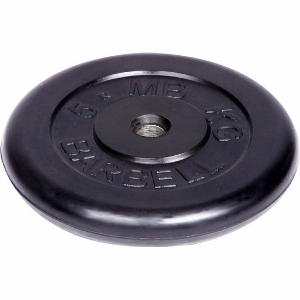Диск обрезиненный MB Barbell d 31 мм чёрный 5,0 кг