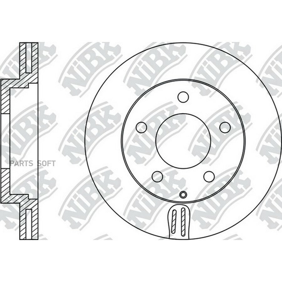 Диск тормозной MAZDA CAPELLA 2.0 1998 - 2002 MAZDA 626 2.0 1998 - 2002 MAZDA PREMACY 1.8 1999 - 20 от официального дистрибьютора, NIBK, артикул RN1061