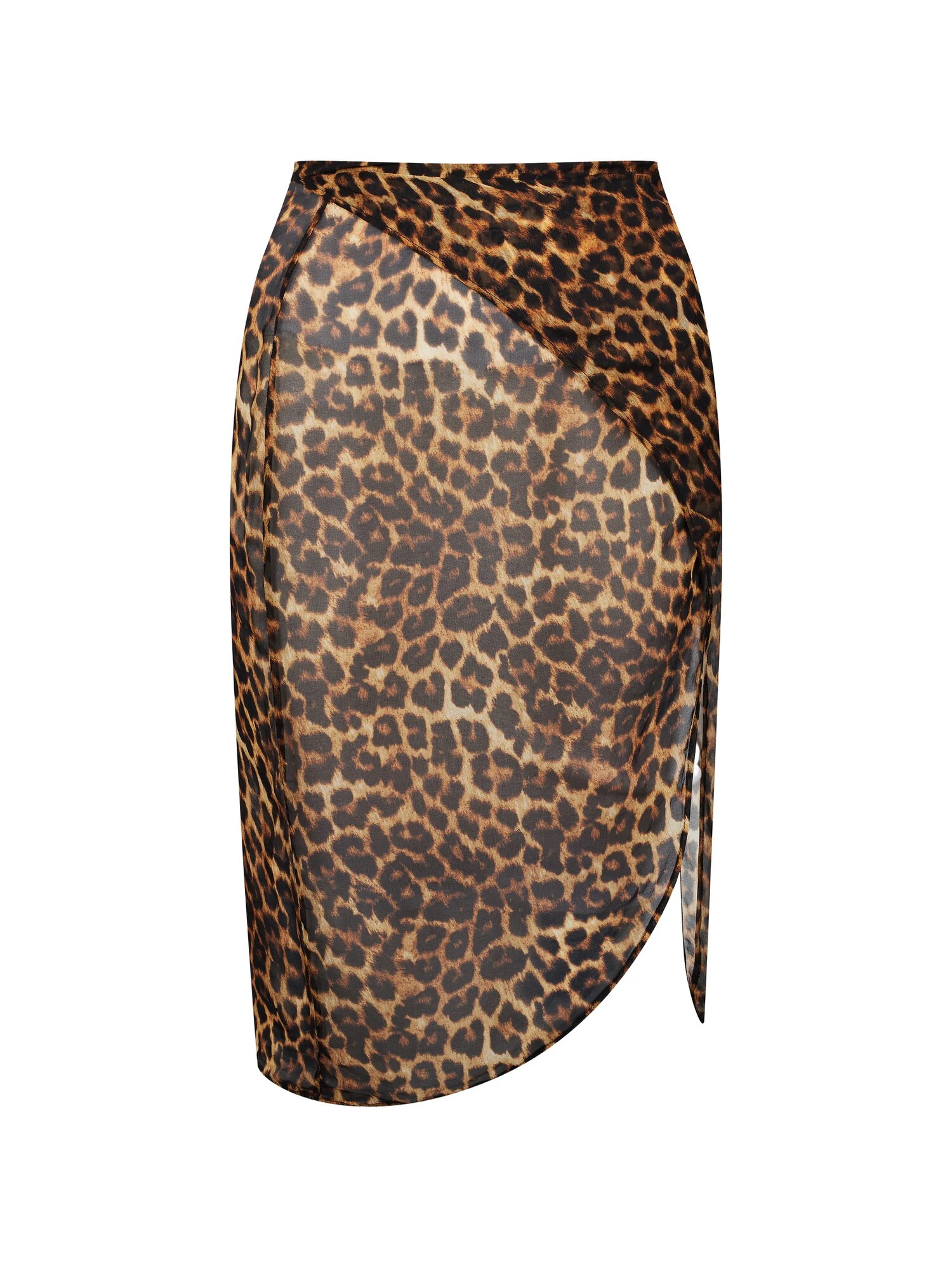 Юбка Safari leopard-print mini wrap skirt