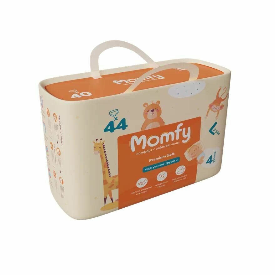 Подгузники Momfy Подгузники трусики 4 размер L Q-форма Premium Soft 44 шт