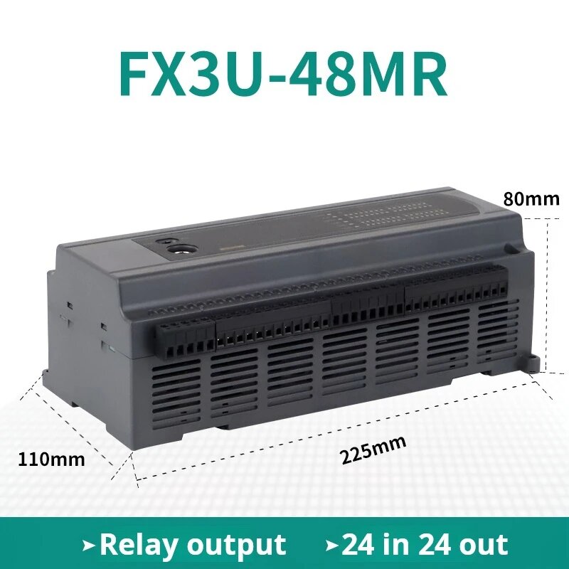 Программируемый логический контроллер FX3U FX3U-48MR, 4AD(0-20Ma)2DA(0-10)
