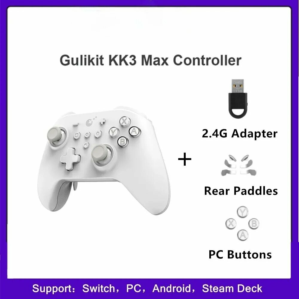 GuliKit KK3 MAX Контроллер NS39 KingKong 3 Gamepad с эффектом Холла, Джойстики и триггеры для Windows Nintendo Switch