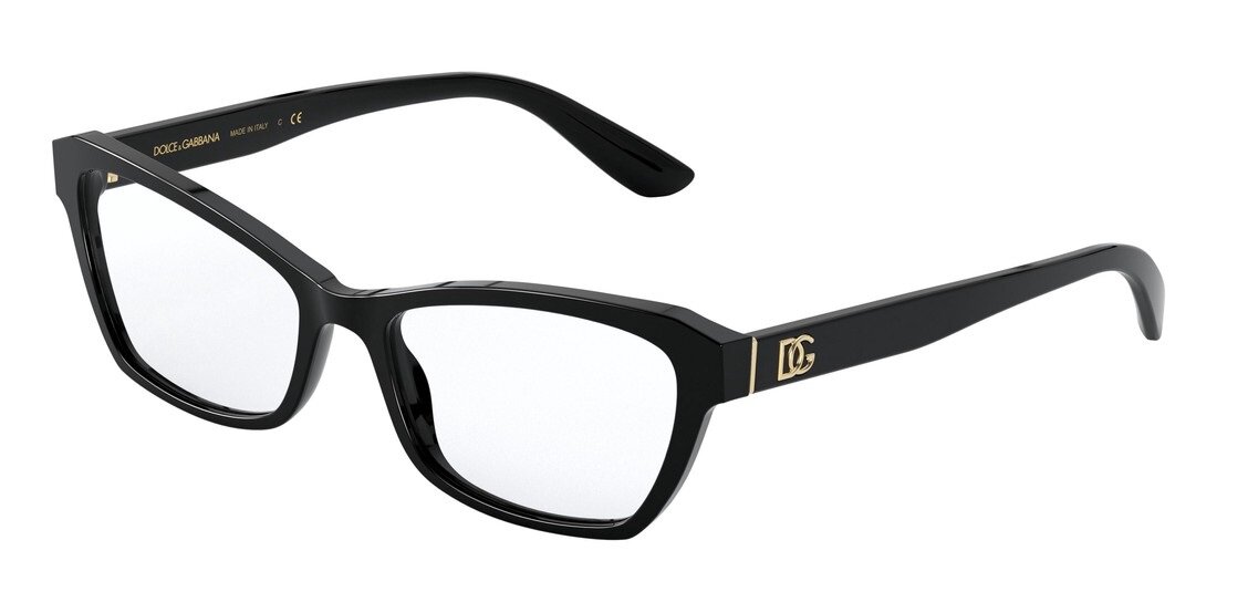 Оправа Dolce&Gabbana DG3328 501, для женщин, кошачий глаз, черная, пластик