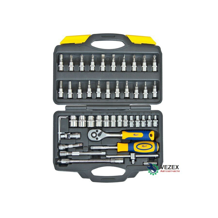 KRAFT KT700618 Набор инструмента 1/4Dr 46 предметов (пластиковый кейс+блистер)