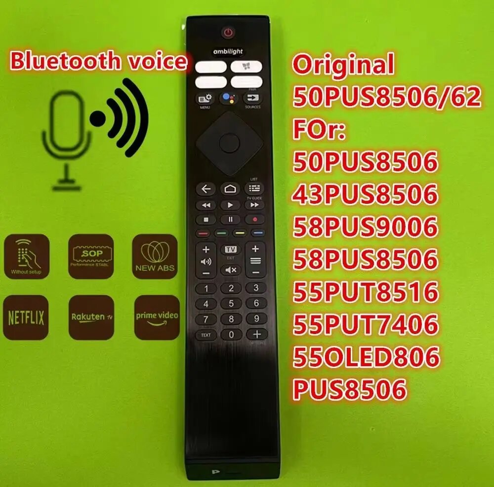 Оригинальный пульт дистанционного управления 398GM10BEPHNR041SY для Android TV, пульт дистанционного управления для Philips 58PUS9006 8506 55PUT8516 7406 55OLED806