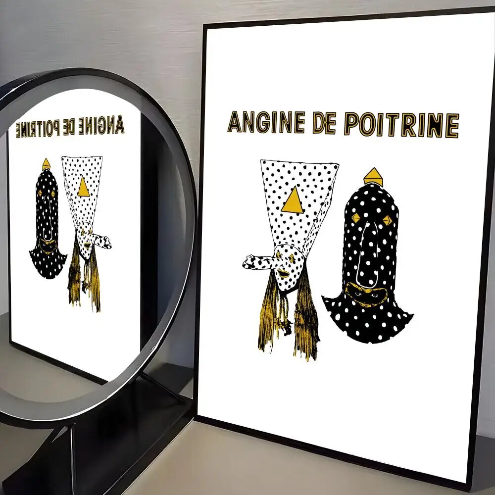 Настенная наклейка-постер A-Angine de P-Poitrine 50X70cmNoframe, Black4