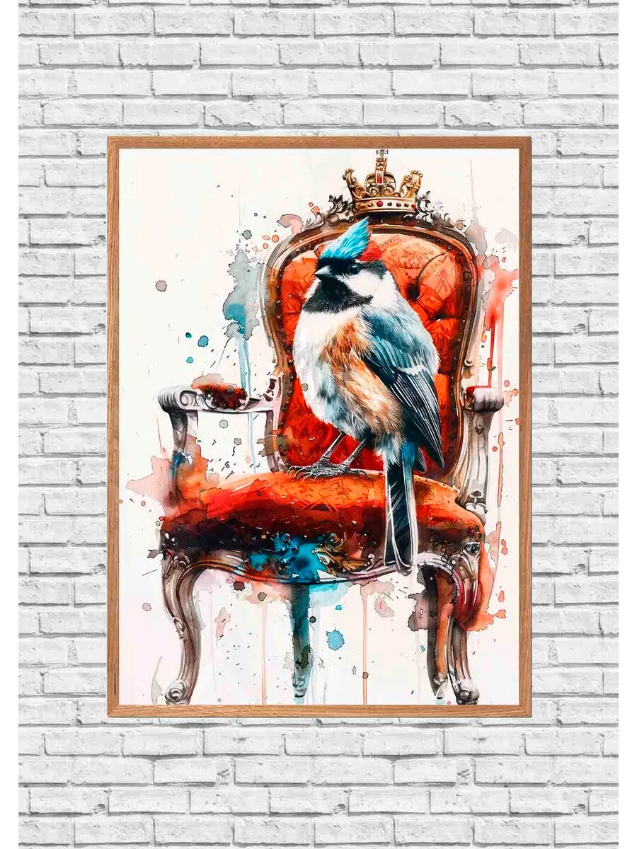 Синица-птица король Англии 2, Плакат 30x42см